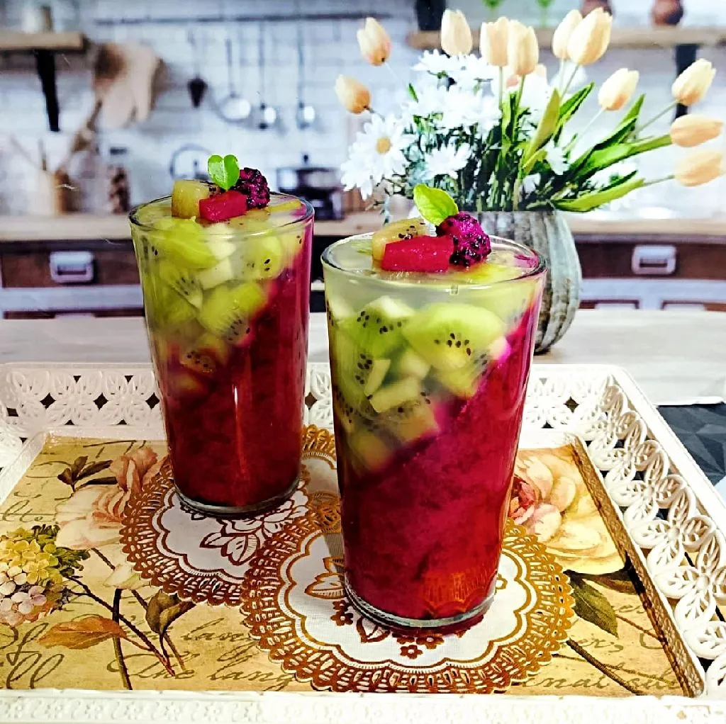 Resep Puding Buah Naga Kiwi Sederhana Rumahan Di Yummy App