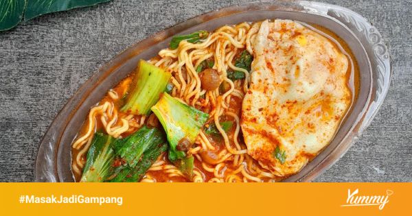 Resep Mie Kuah Pedas Sayur Pokcoy Sederhana Rumahan Di Yummy App