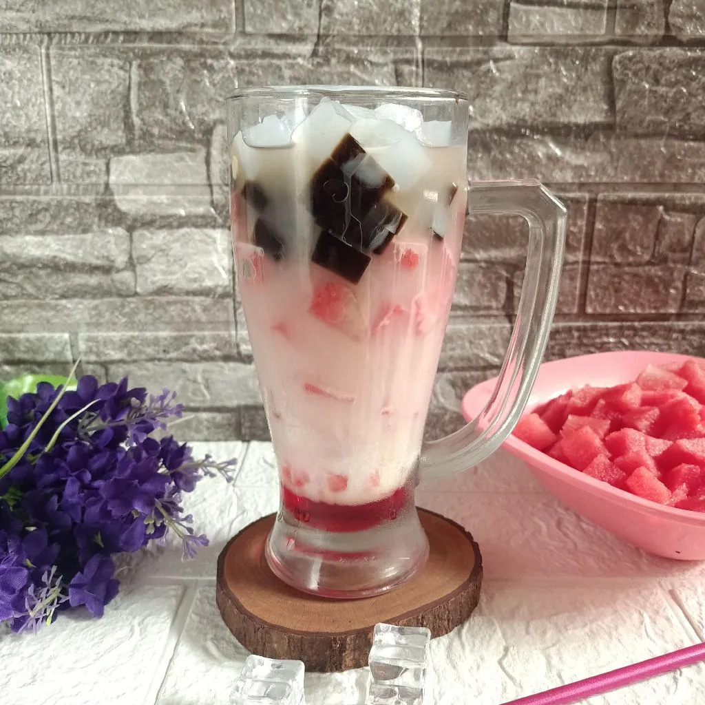 Resep Es Susu Semangka Campur Sederhana Rumahan Di Yummy App