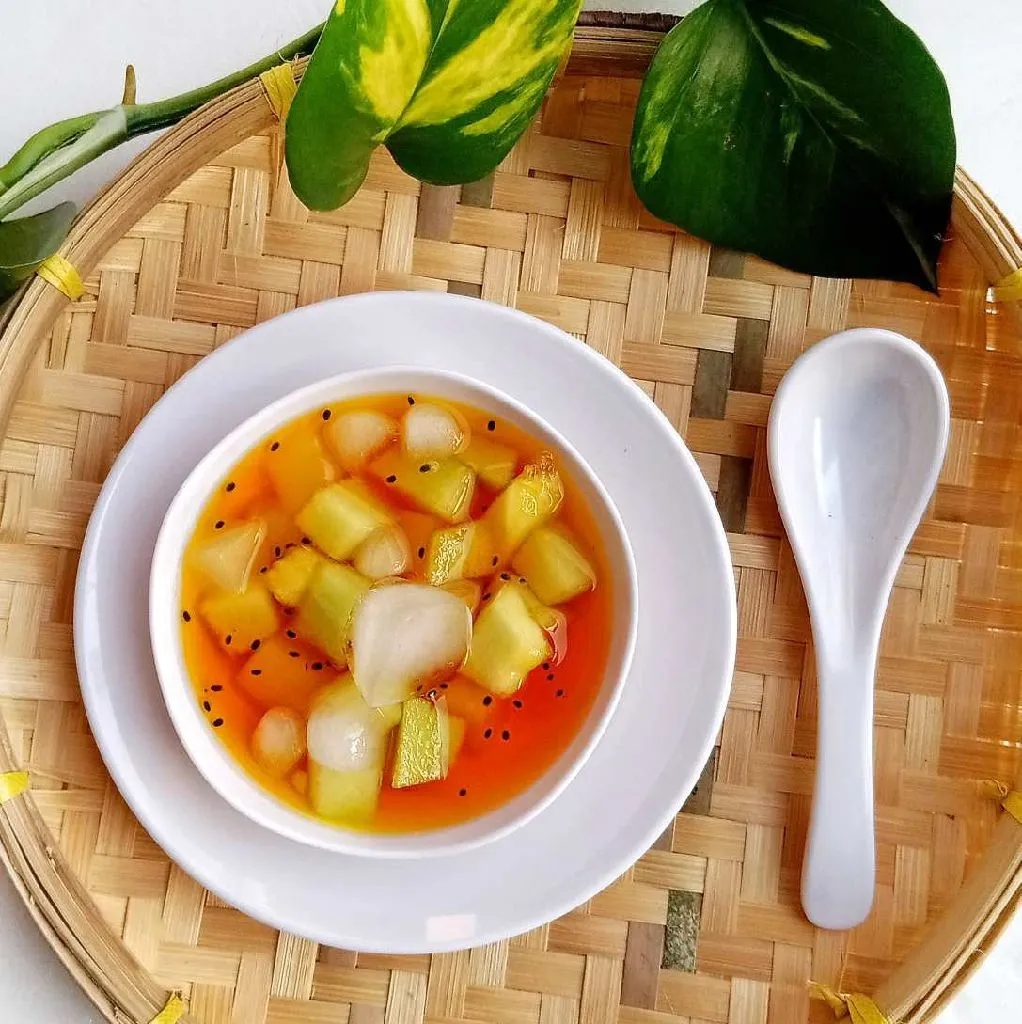 Resep Es Melon Selasih Nata De Coco Sederhana Rumahan Di Yummy App