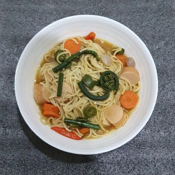 Resep Spaghetti Kuah Pakis Sederhana Rumahan Di Yummy App