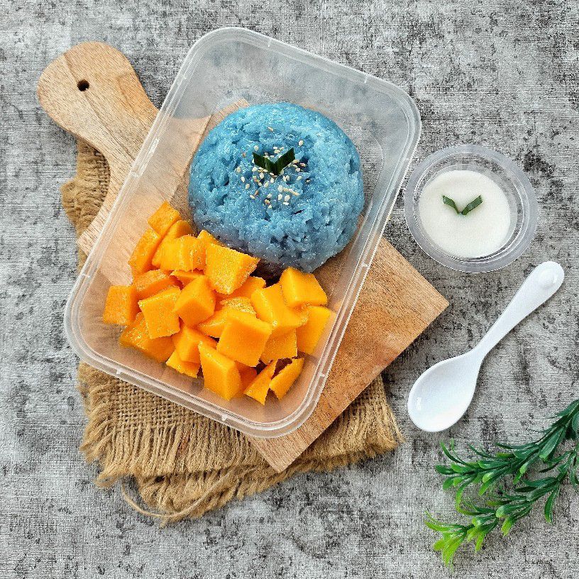 Resep Mango Sticky Rice Bunga Telang Sederhana Rumahan di Yummy App