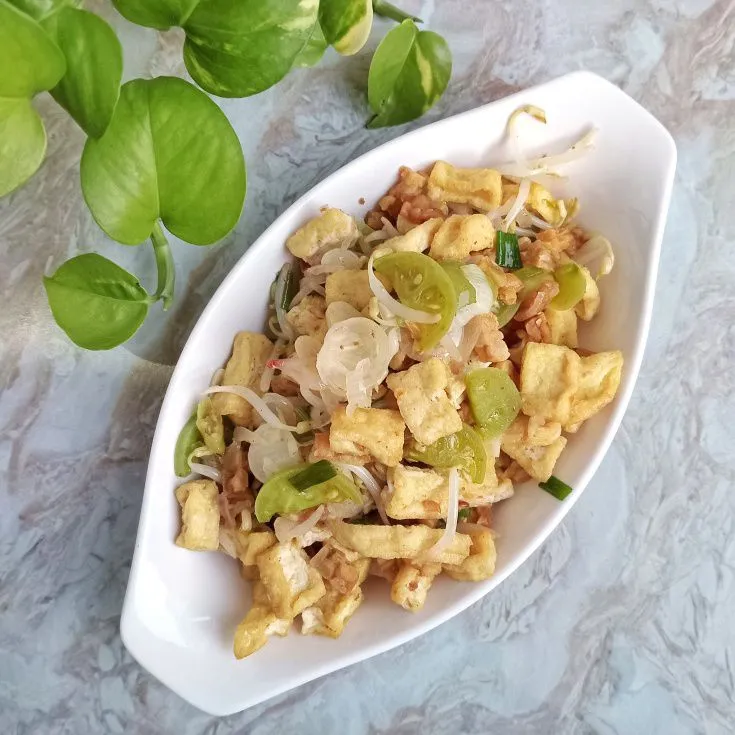 Resep Tumis Tahu Tempe Taoge Tomat Hijau Sederhana Rumahan di Yummy App