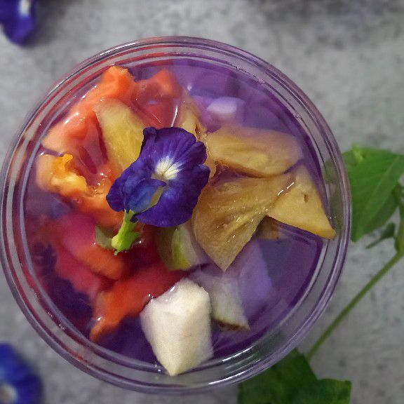 Resep Es Buah Bunga Telang Sederhana Rumahan di Yummy App