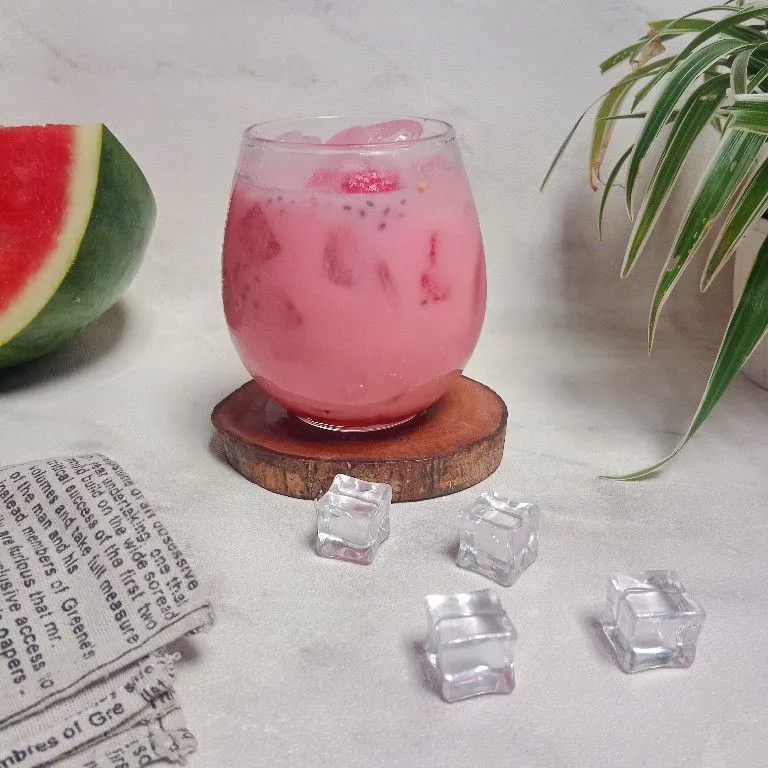 Resep Es Semangka Susu Sederhana Rumahan Di Yummy App