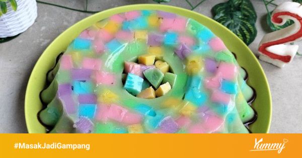 Resep Puding Mozaik Rainbow Sederhana Rumahan di Yummy App Resep Puding Mozaik Rainbow Sederhana Rumahan di Yummy App