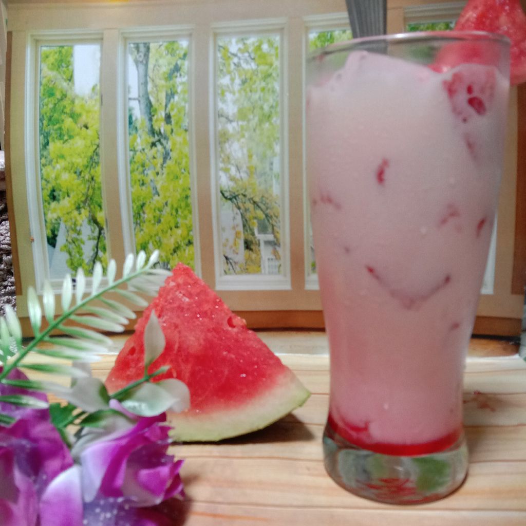 Resep Es Semangka Susu Sederhana Rumahan Di Yummy App