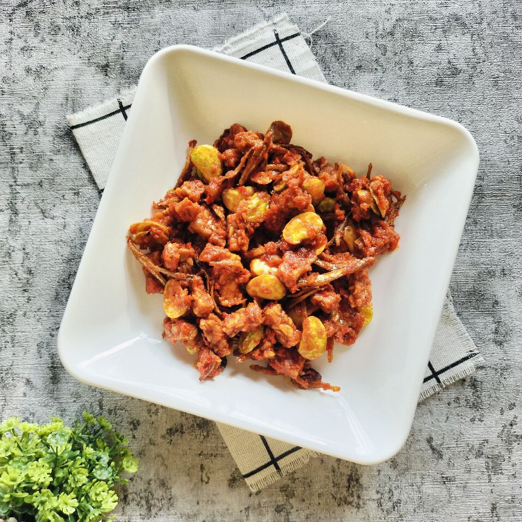 Resep Kacang Koro Teri Tempe Balado Sederhana Rumahan di Yummy App