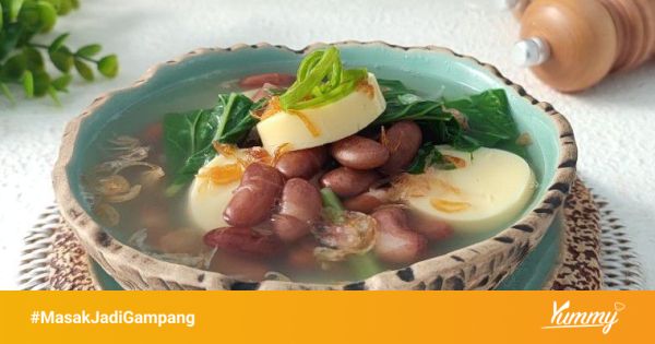Resep Kacang Merah Tofu Sawi Kuah Segar Sederhana Rumahan Di Yummy App