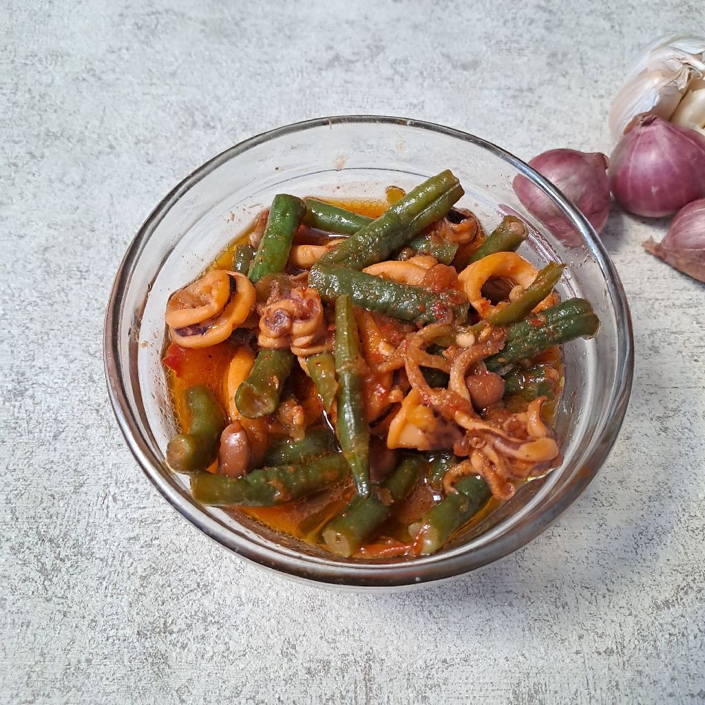Resep Tauco Cumi Kacang Panjang Sederhana Rumahan di Yummy App