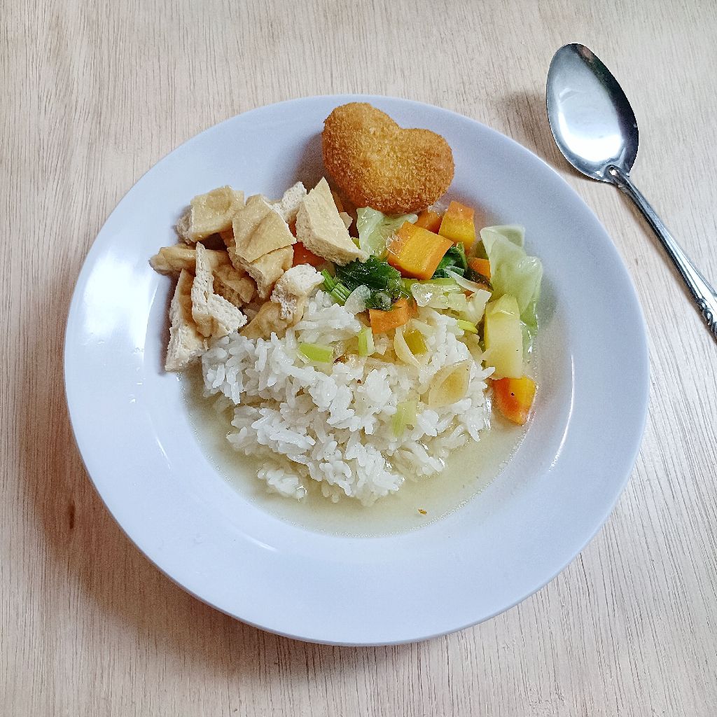 Resep Nasi Sop Tahu Makroni Kerang Sederhana Rumahan di Yummy App